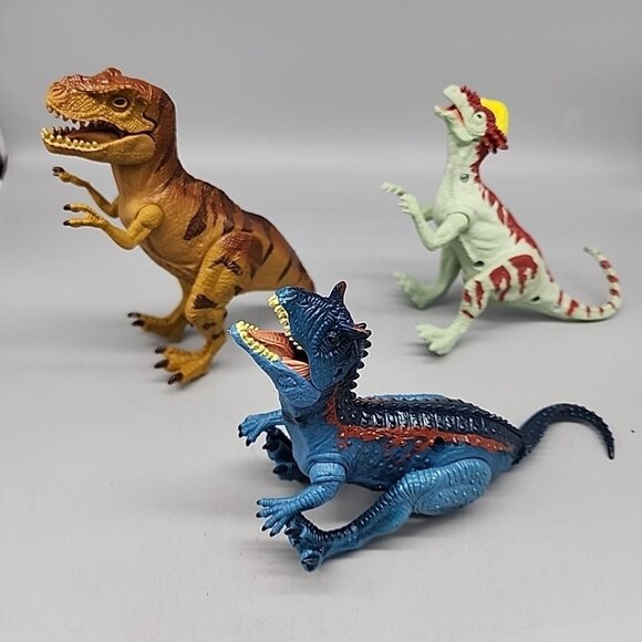 Unbranded | Toys | Lot Of 3 Plastic Dinosaur Figures Bending Joints ...